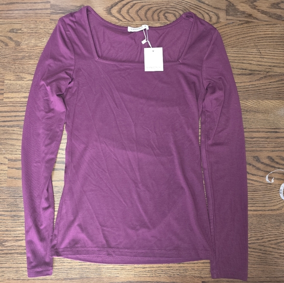 Mangopop | Tops | Purple Fitted Long Sleeve Blouse | Poshmark
